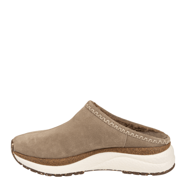 Cozylite in Taupe Grey Mules | Women's Shoes by OTBT - OTBT shoes